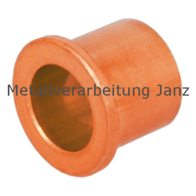 Sinterbronze Buchse mit Bund Durchmesser 10/16/22 x 16 mm Gleitlager ...