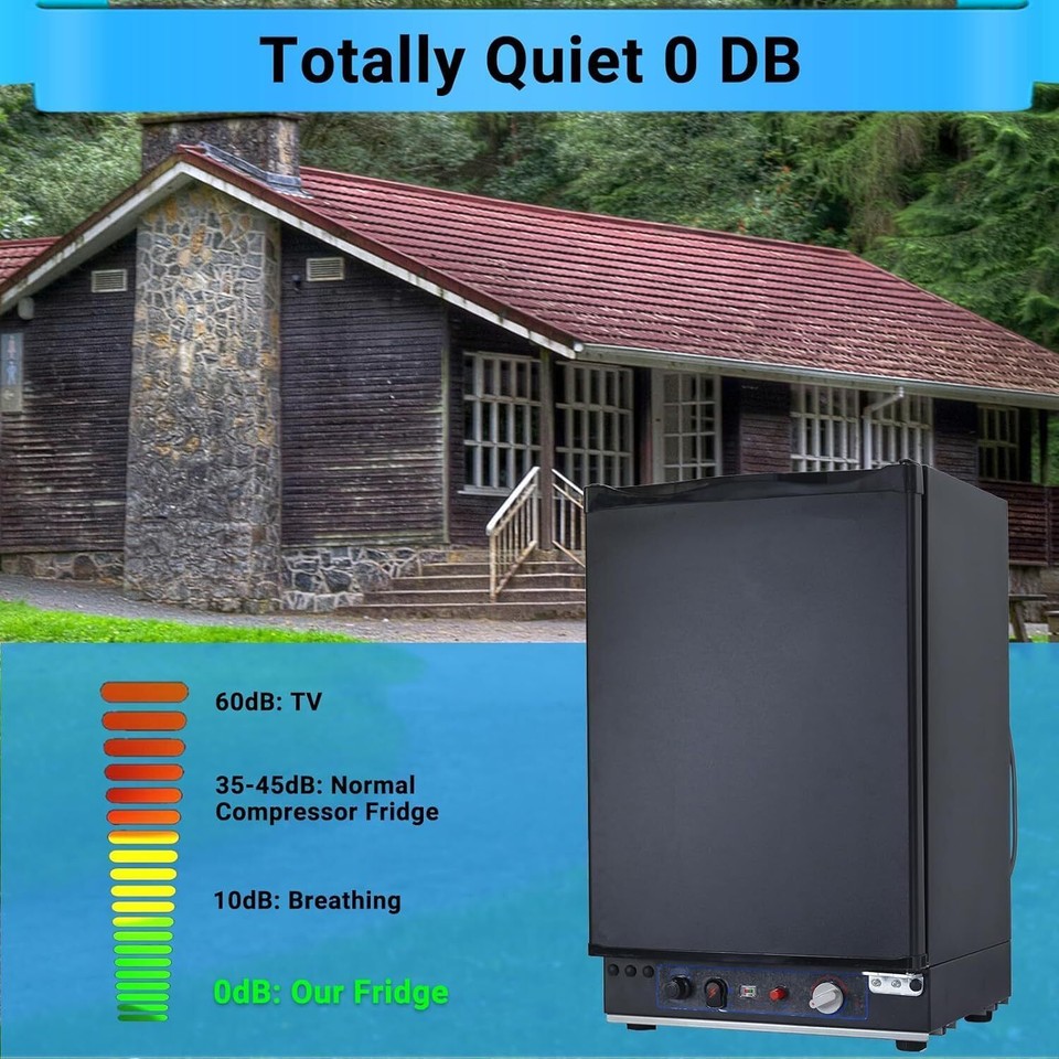 Propane Refrigerator Car 110V Motorhome Camper RV Fridge Portable 2/3 ...