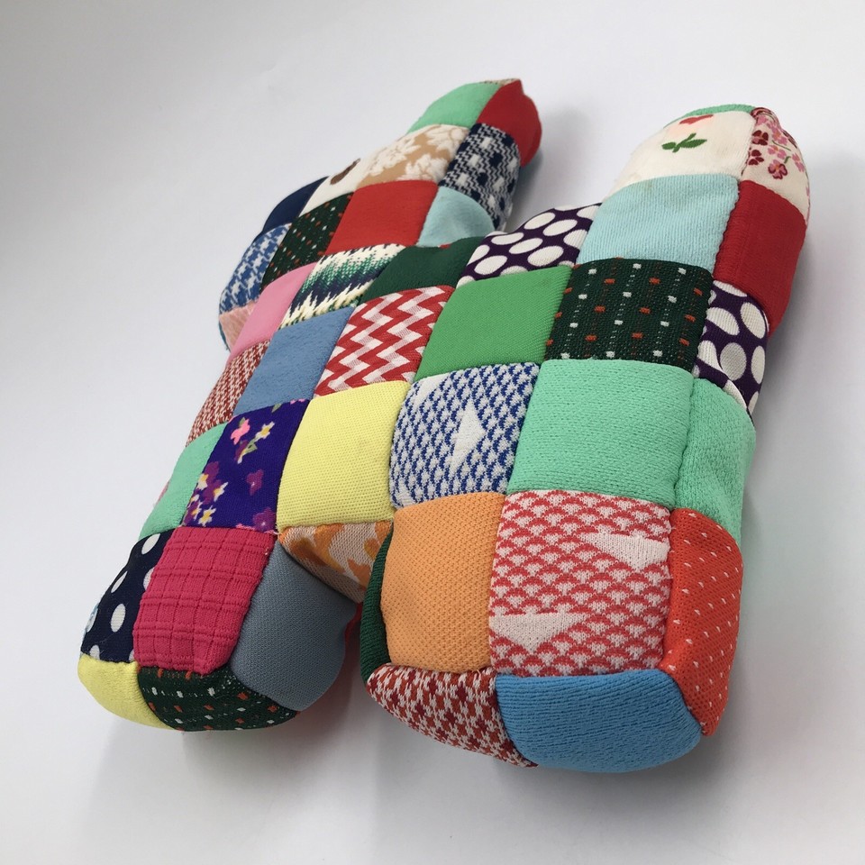 Vintage Patchwork Quilted Plush Animal 13 x 11 x 3 in Stuffed Dog Horse ...