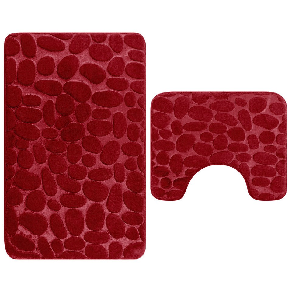 2 Teilig Badteppich Badvorleger Set Badvorleger Teppiche Badematte ...