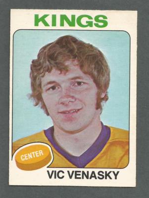 1975-76 OPC O-Pee-Chee Hockey Vic Venasky #312 Los Angeles Kings NM/MT ...