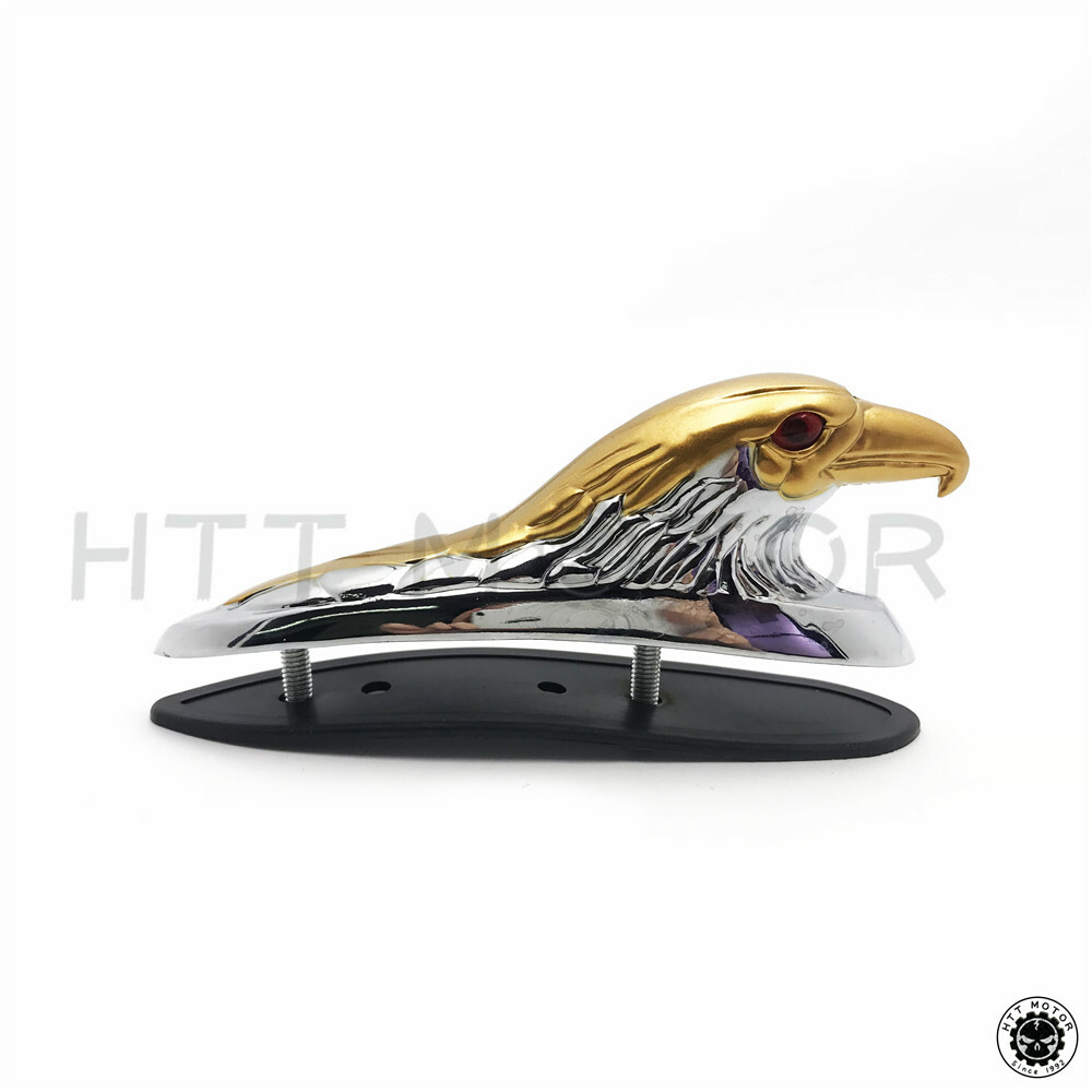 Chrome Red HTTMT Chrome Front Fender Bonnet Eagle Head With Red LED ...