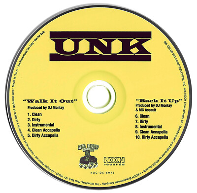Unk WALK IT OUT / BACK IT UP (Promo Maxi CD Single) (2006) RARE | eBay