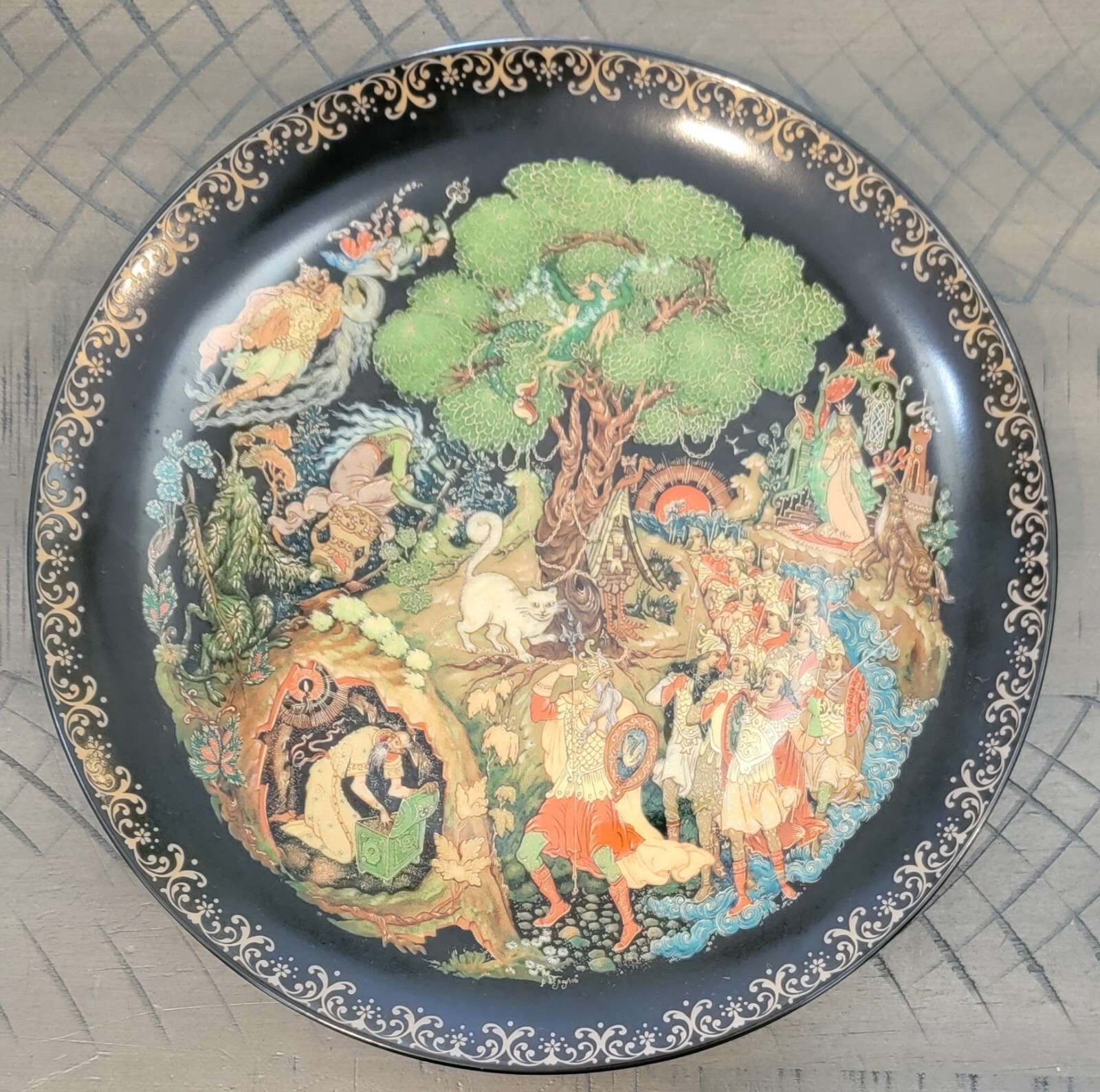 Bradex PALEKH ART STUDIO Russian Legend Plate Lukomorye '89 #1611A | eBay