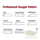 DENSHO Wood Carving Work Chisel Blue Paper Steel Professional Gouges ...