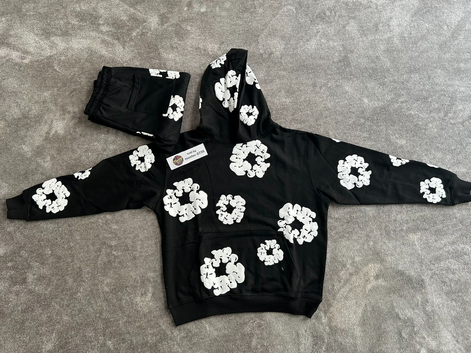 Denim Tears Full Tracksuit The Cotton Wreath Black, Small, Medium ...