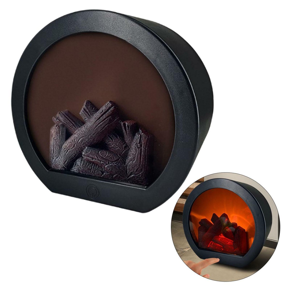 Battery Operated Artificial Fire LED Lantern Decoration Fireplace Lamp