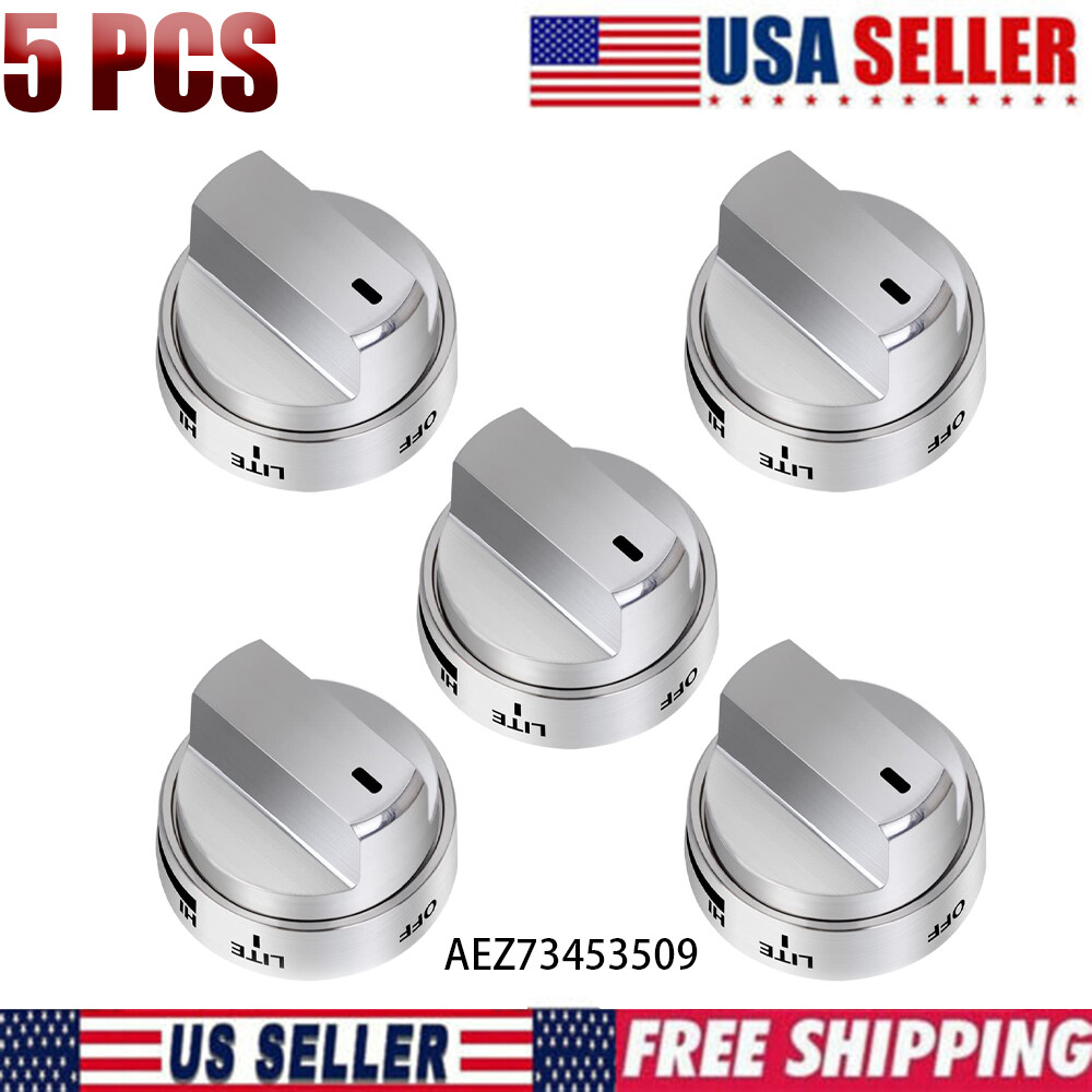 5pcs Metal Stove Knob Replacements for LG Gas Range for Oven Knobs ...