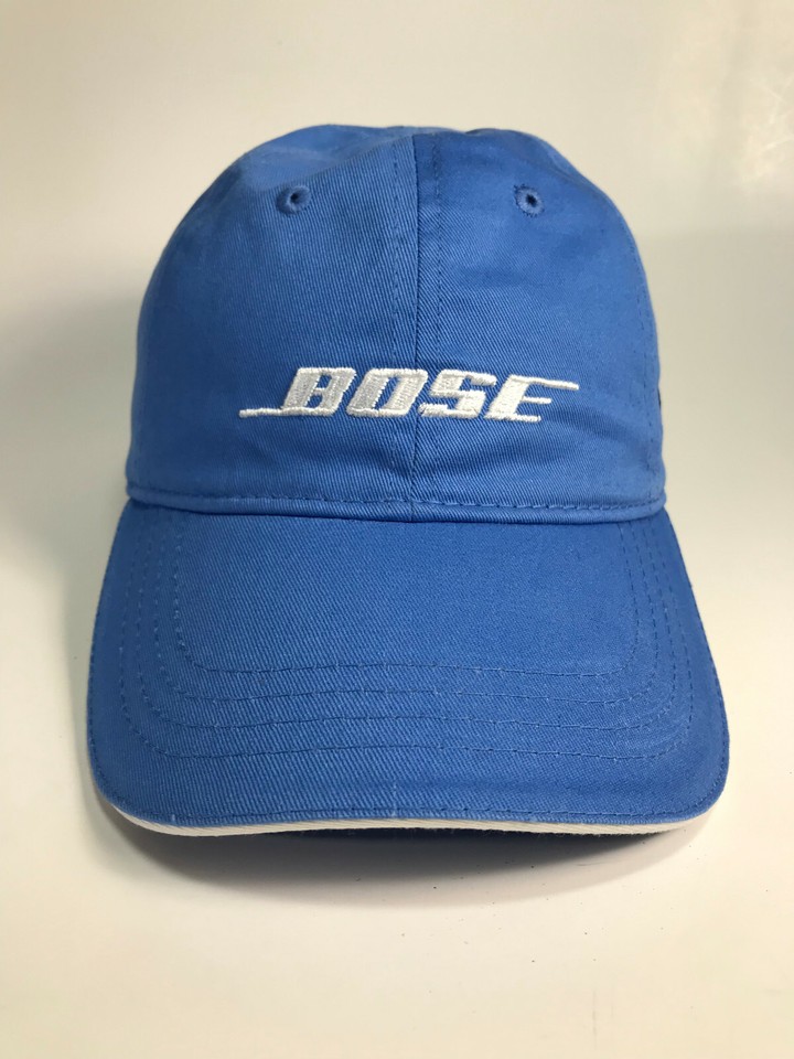 Bose Light Blue & White Strapback Adjustable Baseball Hat Cap VGC | eBay