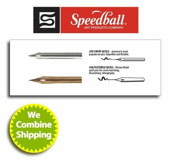 Speedball Art Products Sp94108 Pen Nibs Number 102 and 108 Carded for ...