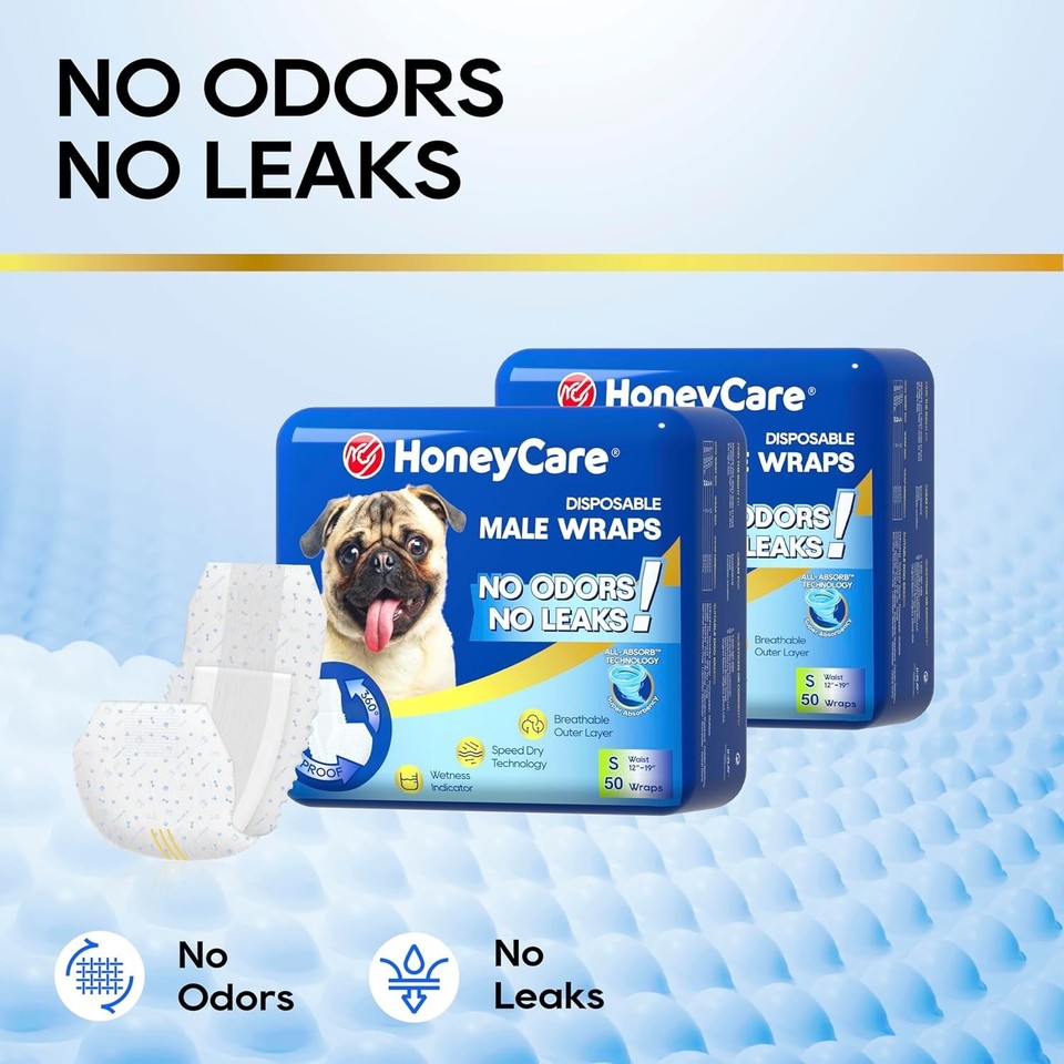 50 Pack Waist Disposable Dog Diapers Male Wraps Belly Bands Pet Soft ...