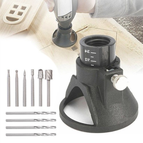 Multi Rotary Sanding Tool Cutting Guide HSS Router Drill Bits Set For ...
