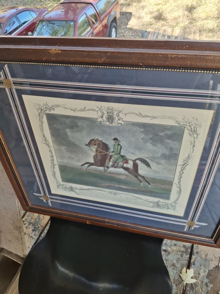 1755 Hand Colored Engraved Mezzotint Race Horse Childers Richard ...