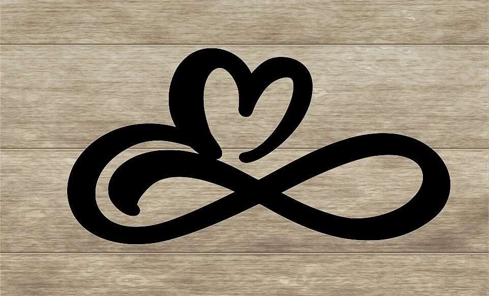 Infinity Heart Cutout, Infinity Wood Cutout, Wall Décor, Wooden Wall ...