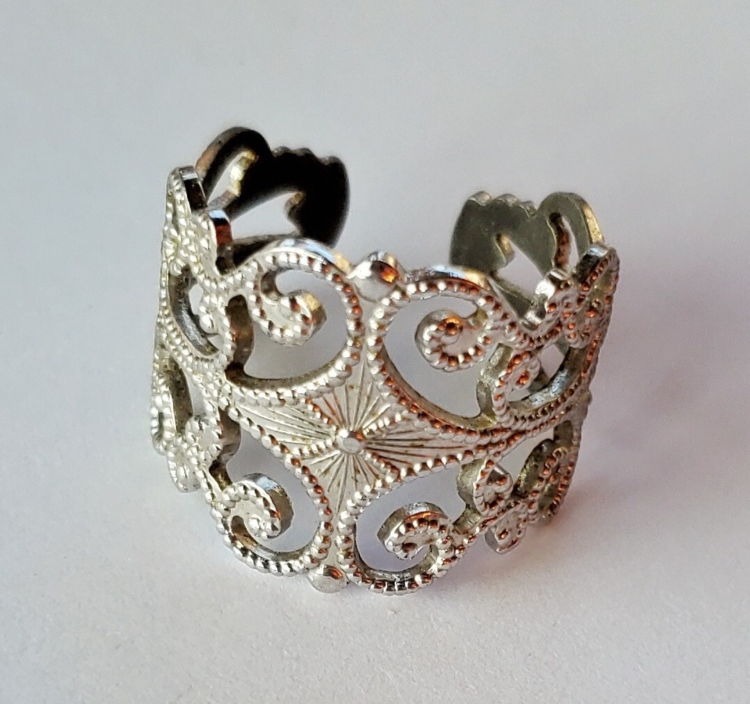 Vintage Sarah Coventry 70s Adjustable Silver Tone Fli… - Gem