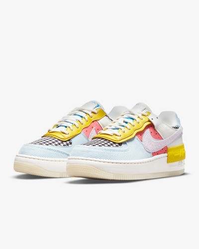 New Nike Air Force 1 One AF1 Shadow Low Patchwork Shoes DM8076-100 ...