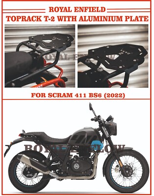 Royal Enfield Top Rack (T-2) With Aluminium Plate for SCRAM 411 BS6 ...