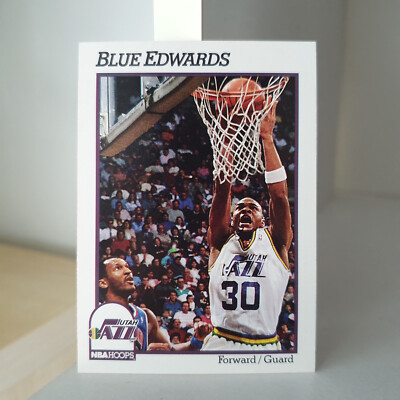 Blue Edwards 1991-92 NBA Hoops Basketball Trading Card #208 | eBay ...