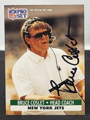 BRUCE COSLET Signed Autographed 1991 Pro Set Football Card #252 New ...