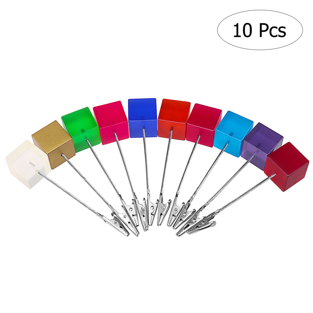WINOMO 10pcs Cube Wire Resin Base Conpact Card Clip Photo Holder | eBay