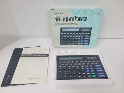 Micronta LCD Five Language Translator In Box Vintage 90s EUC 63-683 ...