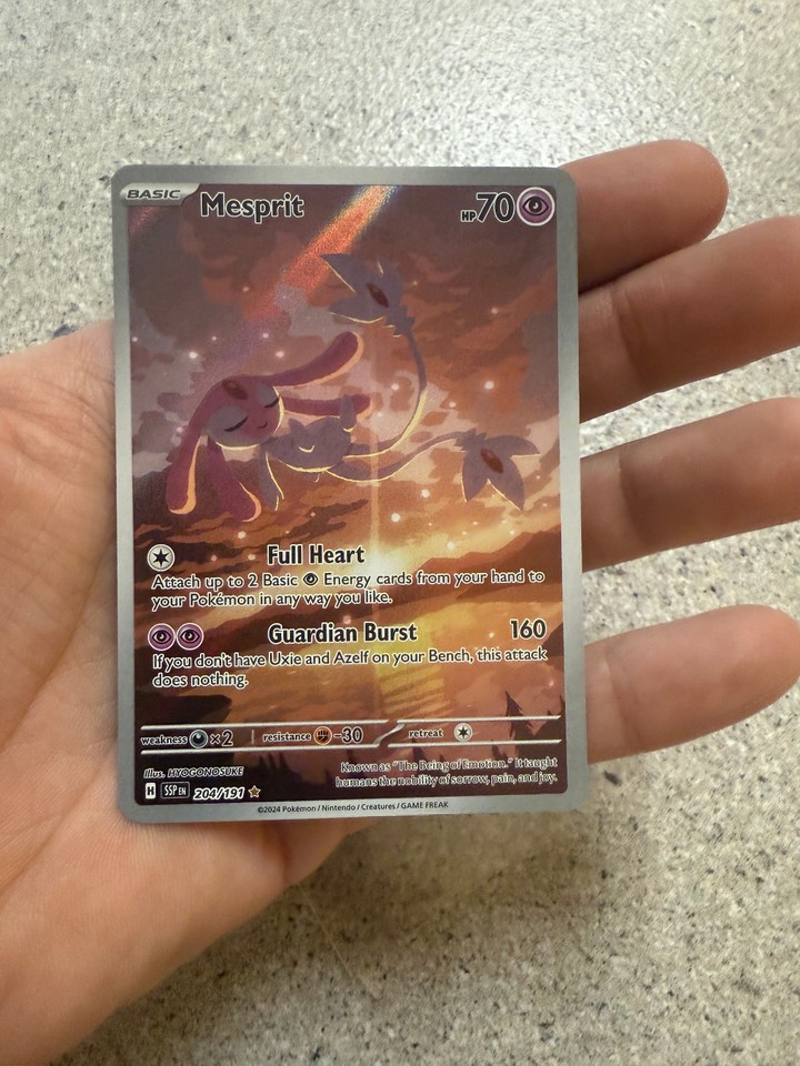 Pokémon TCG Mesprit Illustration Surging Sparks 204/191 NM PACK FRESH ...