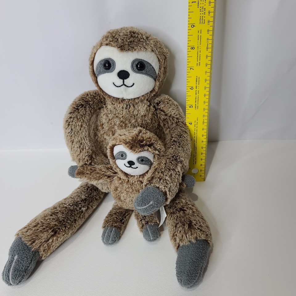 Cloud Island Sloth Set Mom and Baby Plush Stuffed Animal Rattle Toy ...