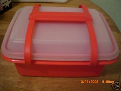 TUPPERWARE VINTAGE LUNCH BOX Pak N Carry ORANGE | eBay