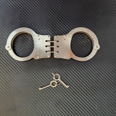 High Quality Hinged Handcuffs Professional Police Heavy Duty Steel with ...