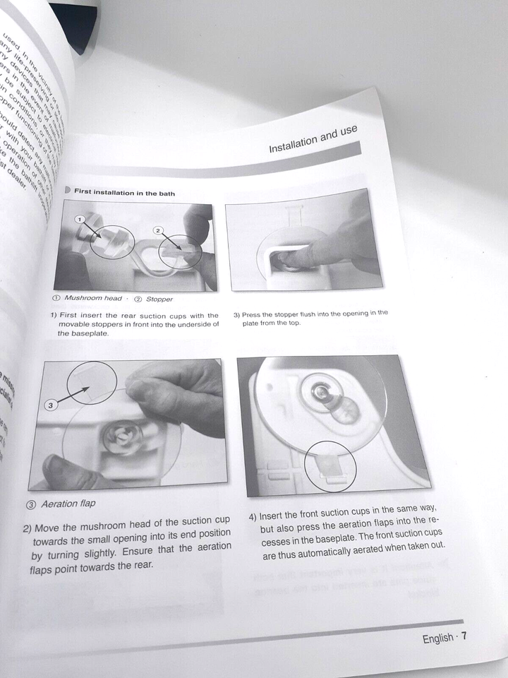 Original Manual Operating Instructions Booklet for Drive Bellavita Bath ...