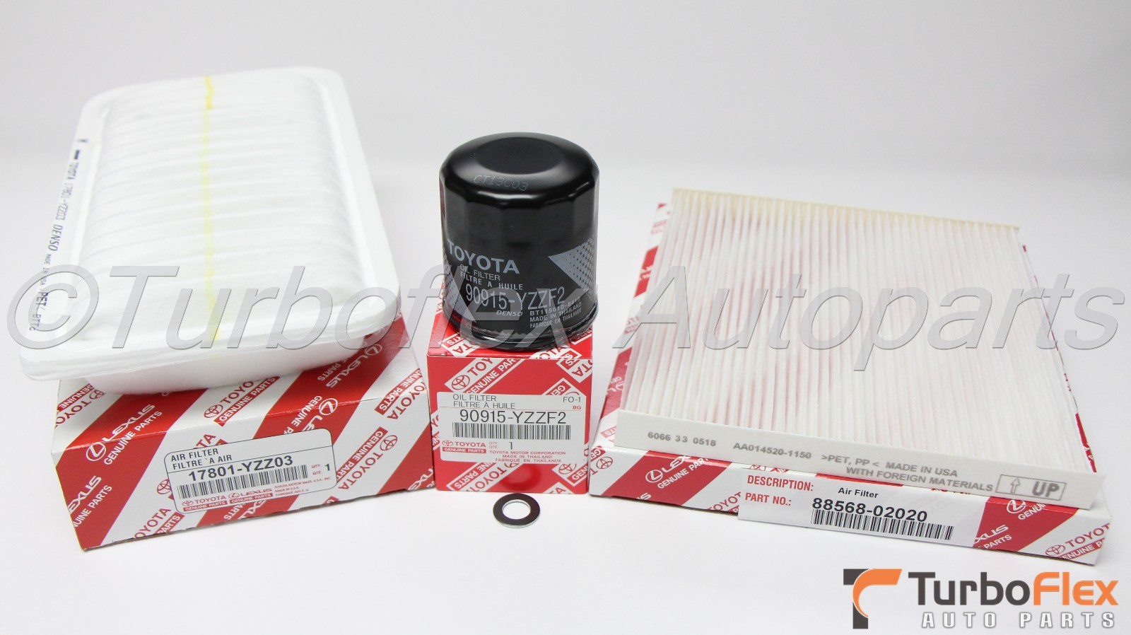 Toyota Corolla / Matrix 2003-2008 Genuine Air / Cabin & Oil Filter ...