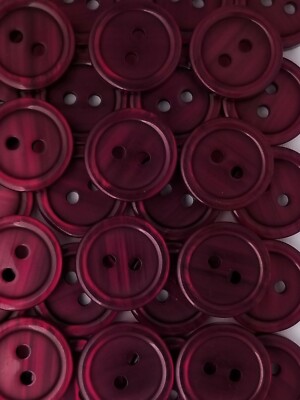 SIZE 24L - 5/8", SHIMMER BUTTON, WINE, 1 DOZEN, SHINY FINISH, FREE ...
