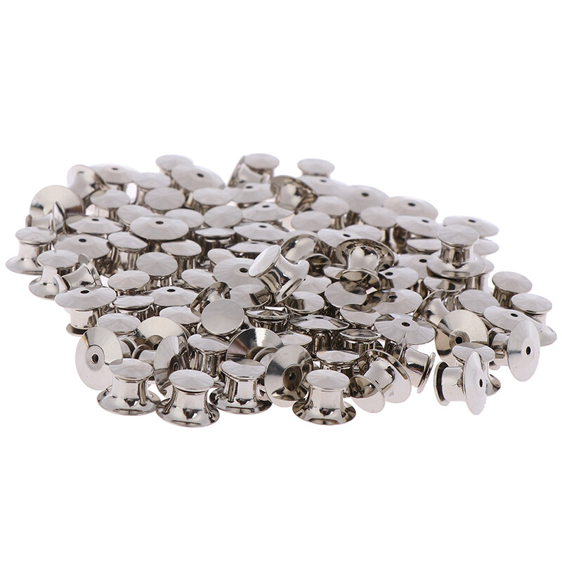 100Pcs/set LOW PROFILE Locking Pin Backs Keepers for all Pin Post Pins ...