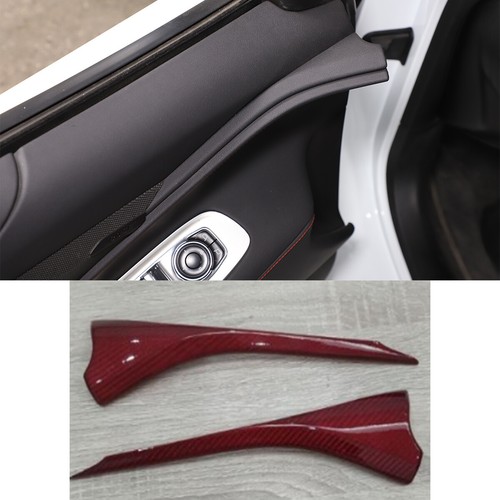 Red Real Carbon Fiber Interior Window Upper Door Panel trim For ...