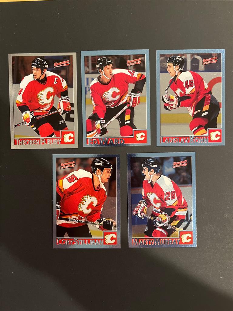 1995-96 Bowman Foil Parallel Calgary Flames Team Set 5 Cards | eBay