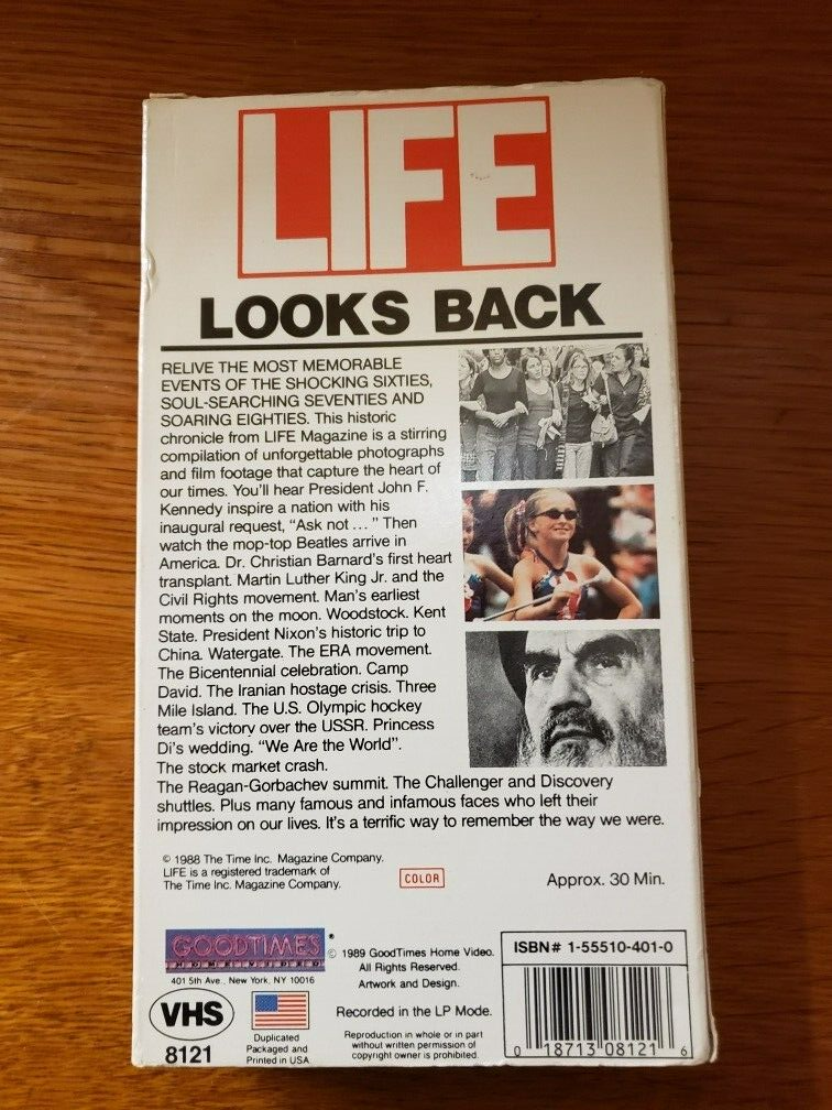 Life Looks Back VHS Time Life Magazine 1988 Goodtimes Video | eBay