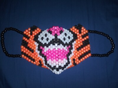 Pony bead/kandi mask: Tiger | eBay