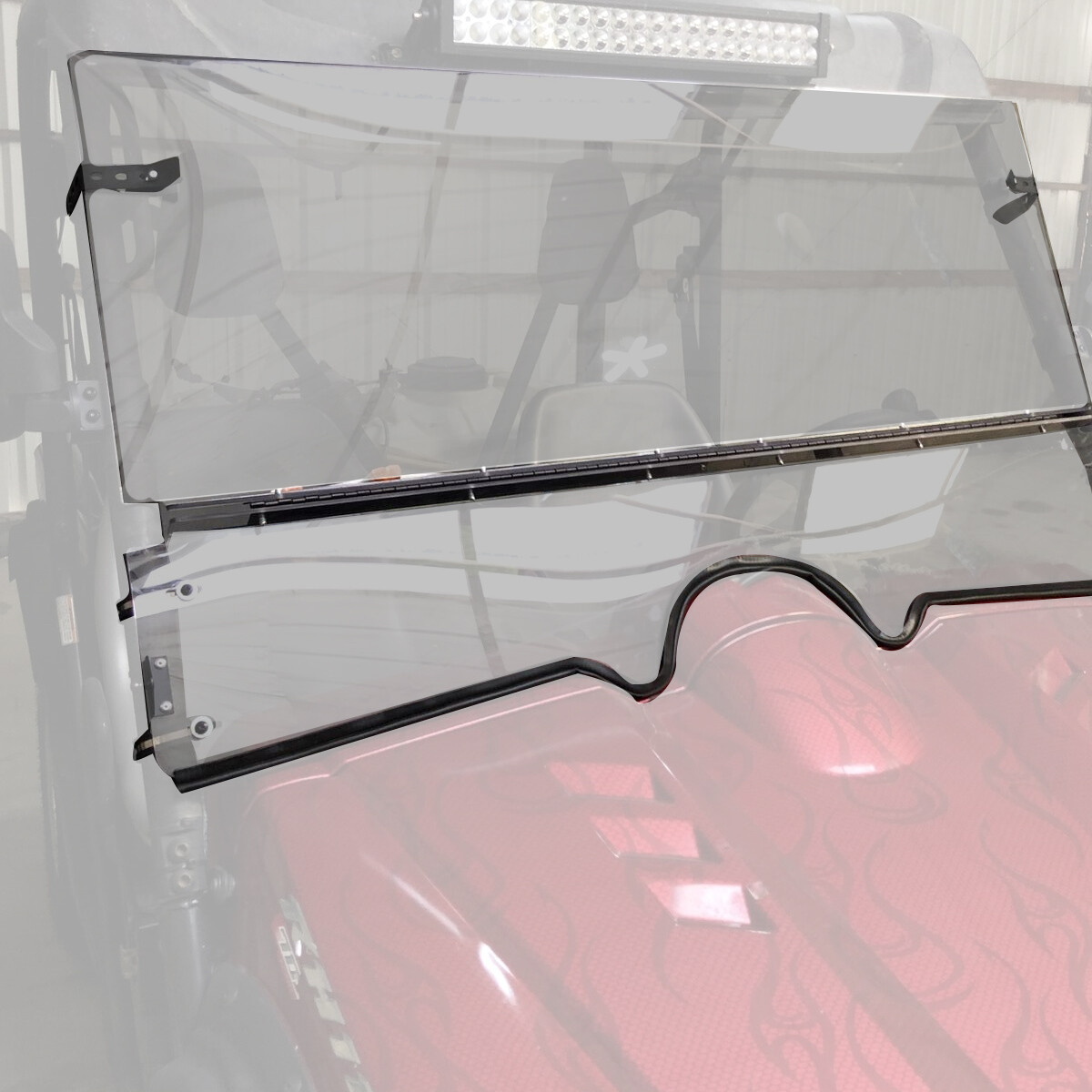 0.177" UTV Front Folding Windshields For 2004-2013 Yamaha Rhino 450 ...