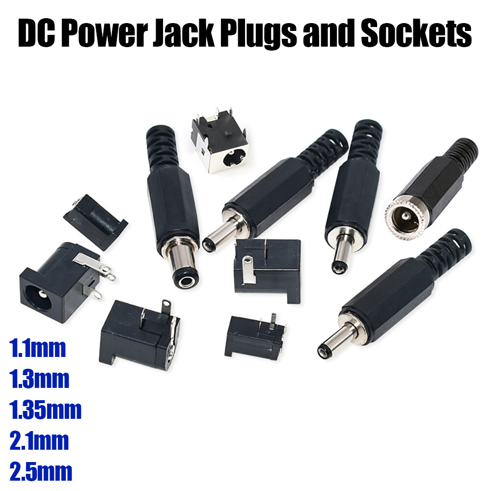 DC Power Barrel Jack Adapter Plug Socket Panel Mount Connector 1.3mm 2 ...