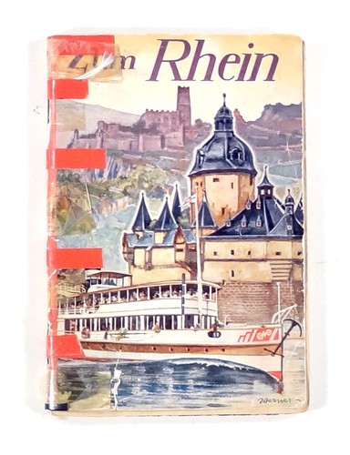 1934 "ZUM RHEIN" riverboat tour guidebook PRE-WORLD WAR II GERMAN ...