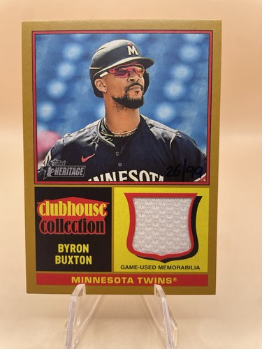 2025 Topps Heritage Byron Buxton Clubhouse Collection Relic Gold /99 # ...