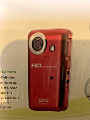 DXG 567V HD Camcorder With 1.7 Inch Hi-Res LCD And 2X Zoom Red Camera ...