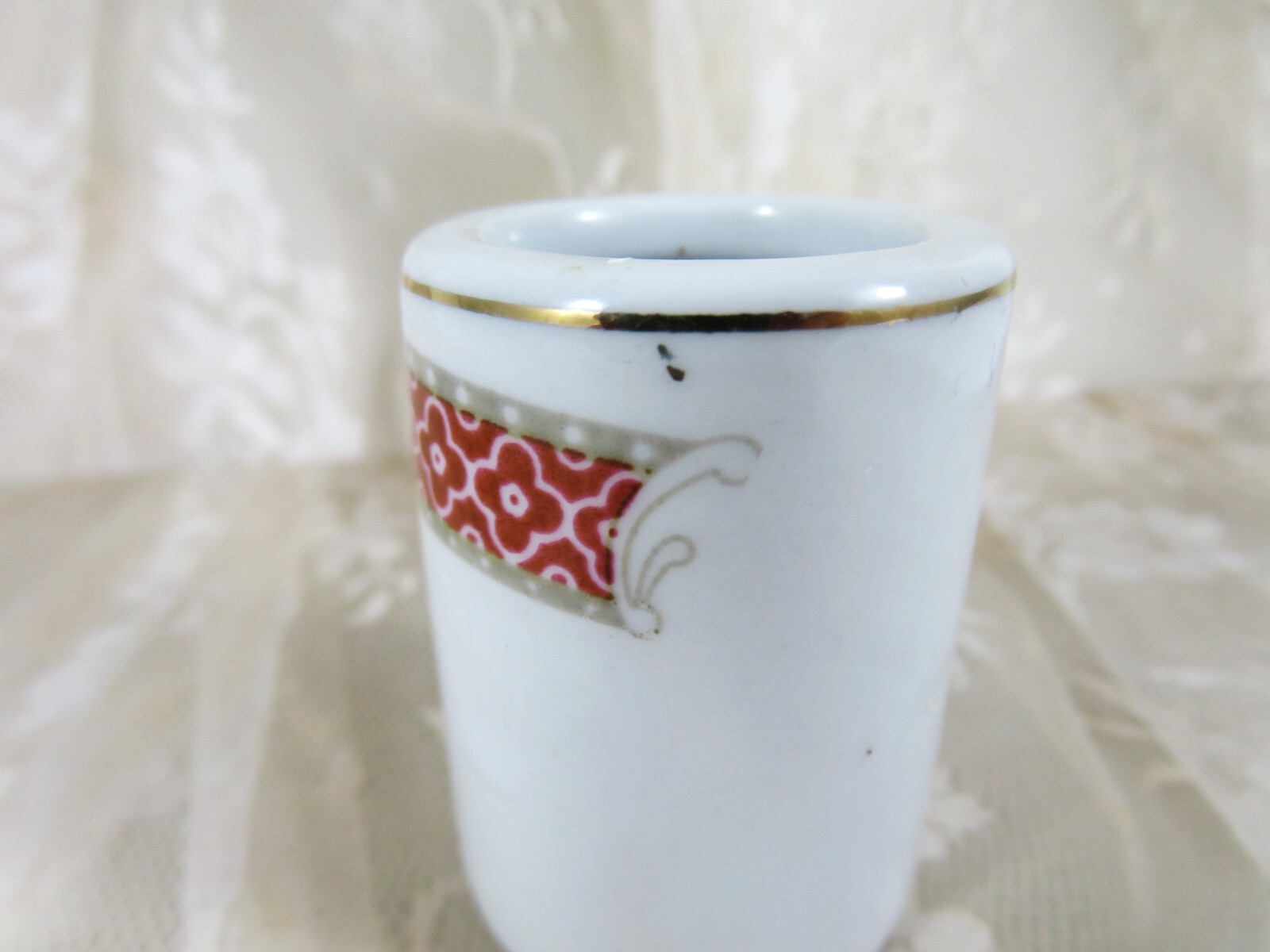 Old Style Chinese Toothpick Pot Porcelain Gold Accent Vintage 1960s | eBay