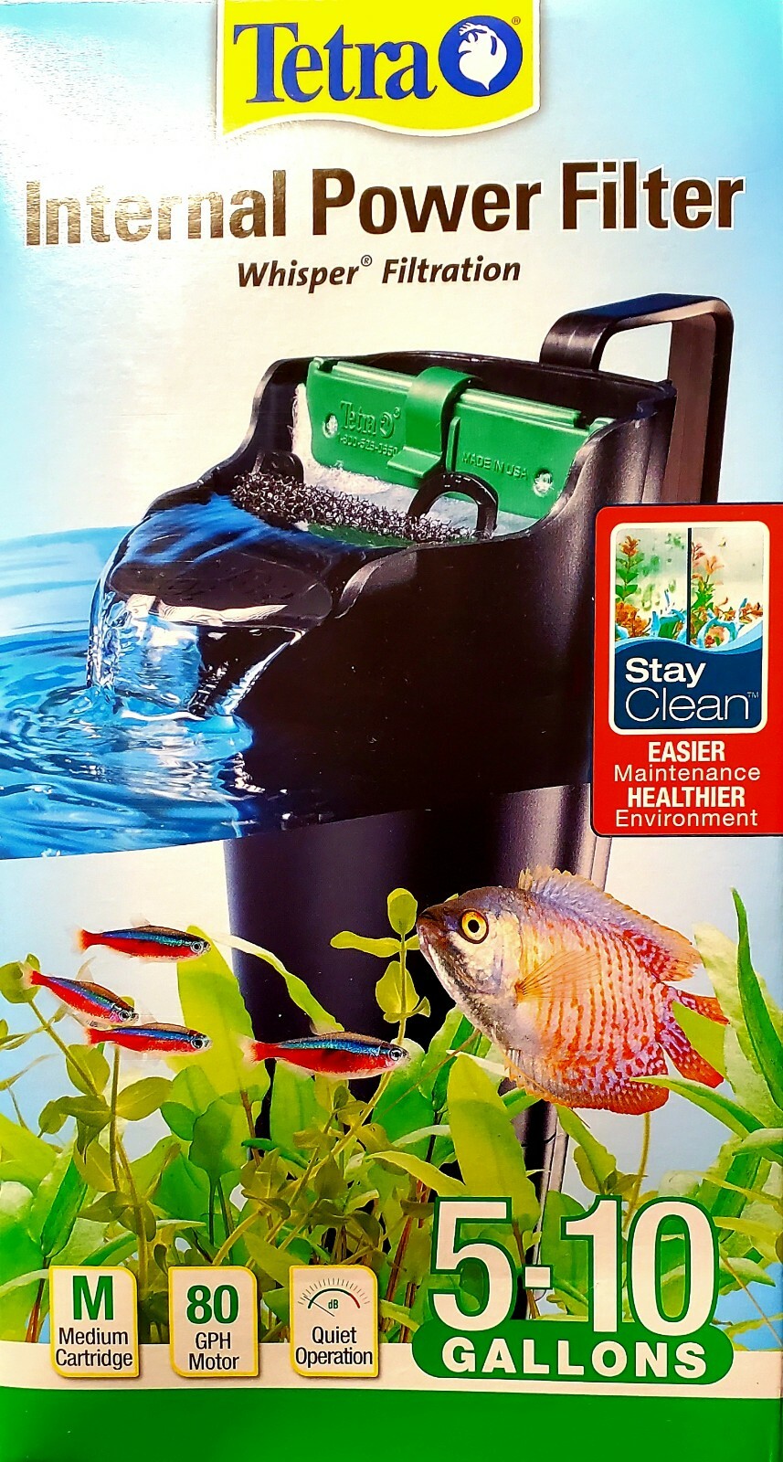TETRA WHISPER 5-10 GALLON POWER FILTER INTERNAL 80 GPH 781176017930| eBay