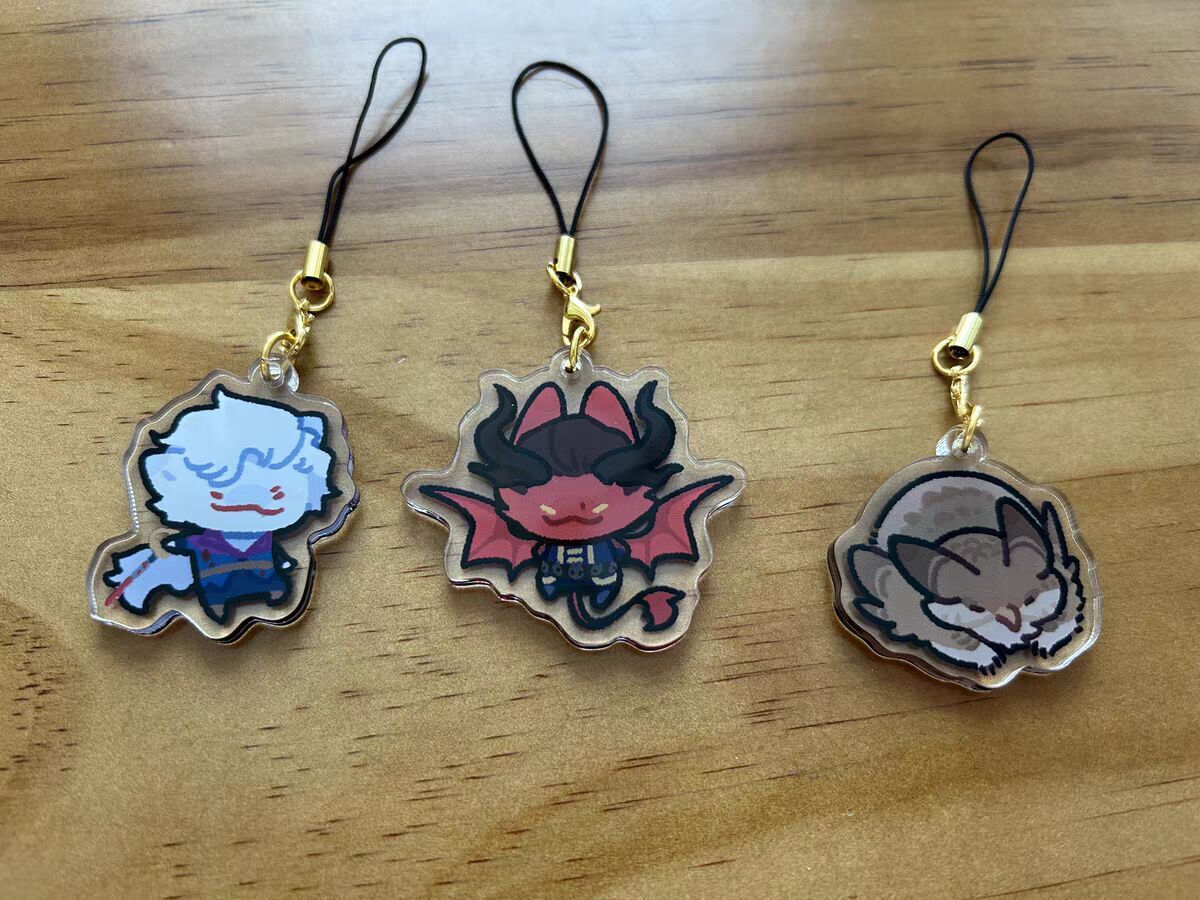 Baldur's Gate 3 Kitten Cute Astarion Gale Raphael Acrylic Keychain Pendant 3.5cm | eBay