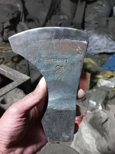 Hand Forged Vintage Style Hatchet Axe with 18" Wooden Handle & Leather ...
