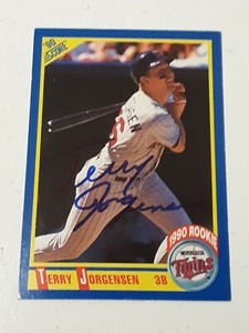 Terry Jorgensen Minnesota Twins 1990 Score Autograph Card #655 READ ...