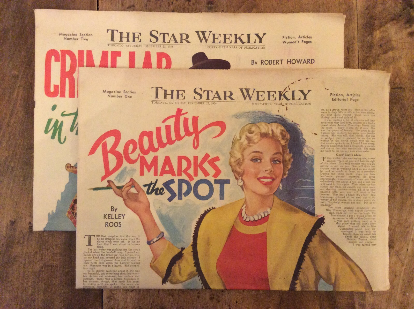 The Star Weekly Magazine Section Number One and Two, December 25, 1954 ...