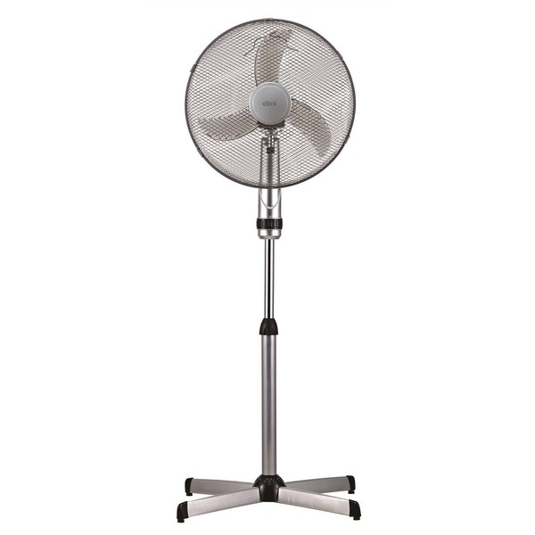 Click Pedestal Fan CRD40FSG 40cm 3-Speed Twist Dial, Oscillating Head ...