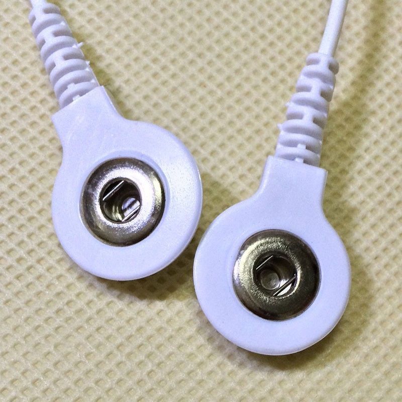 2Pcs Electric Wire Cable One Button Electrode Line DIY E-Stim ...